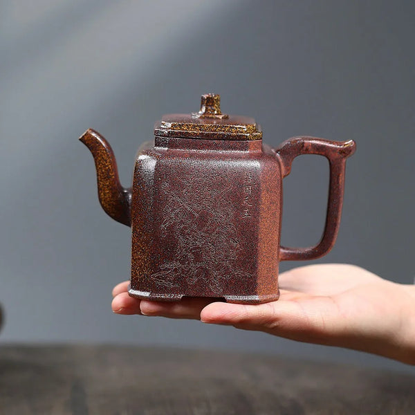 Yixing Zisha Teapot [Sifang Ji Yu] (High Temperature Duan Ni Fired - 3 – YIQIN TEA HOUSE 一沁茶舍