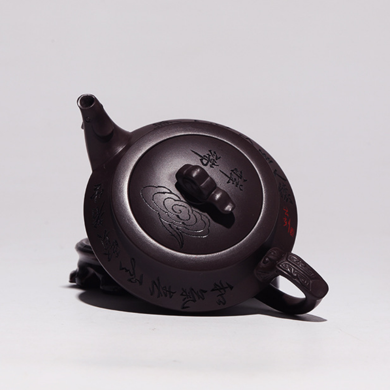 Full Handmade Yixing Purple Clay Teapot [Xiang Rui] | 全手工宜兴紫砂壶 百目紫茄泥 ...